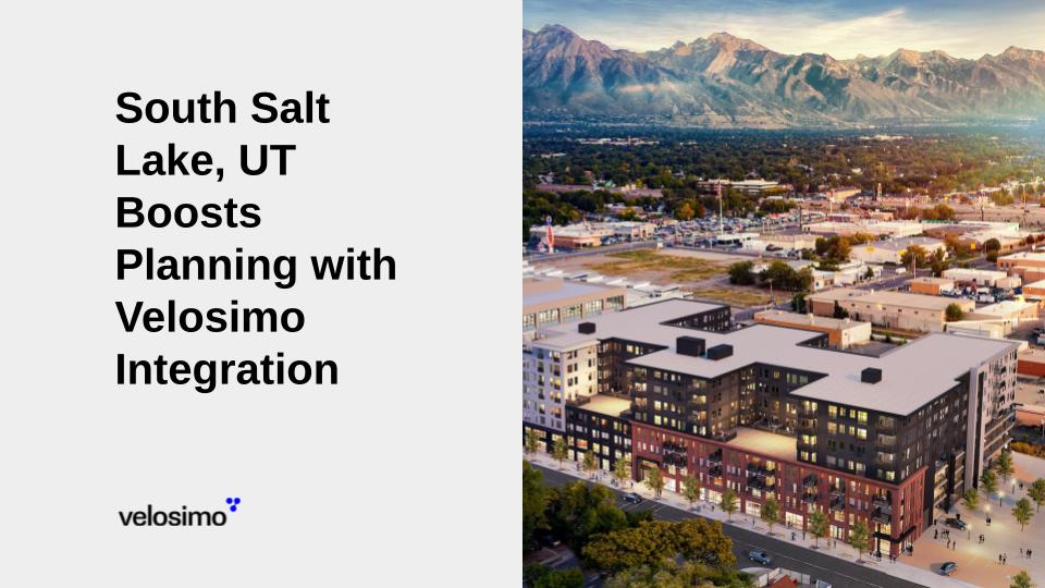 South Salt Lake, UT Boosts Planning with Velosimo Integration